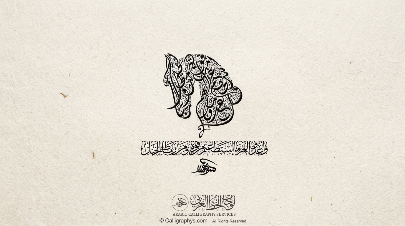 Against Them Make Ready Your Strength Verse In Horse Shape In Arabic ...