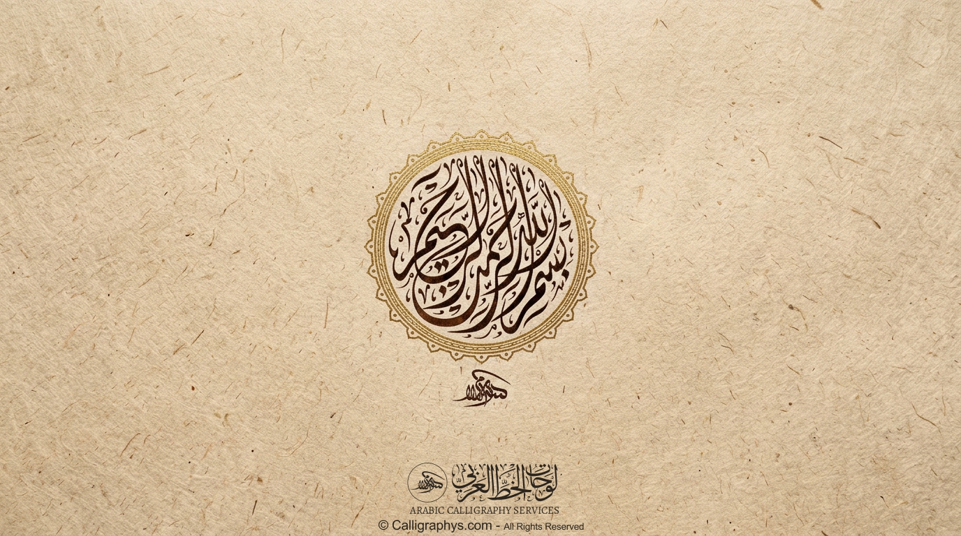 The Bismillah In Diwani Jali Arabic Calligraphy - Arabic Calligraphy ...